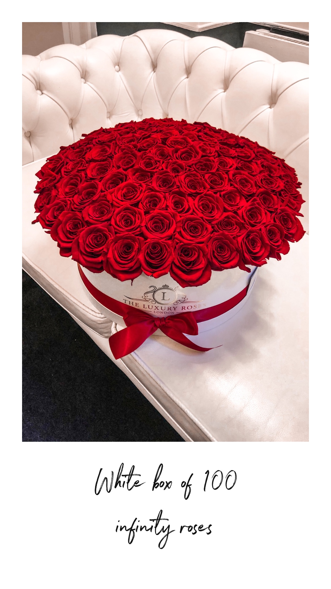 The Luxury Box-100 infinity roses that last a year- London