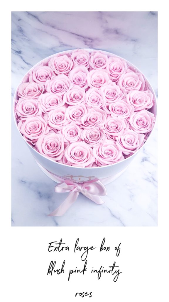 Extra large white box of pink infinity roses - Preserved Rose ...